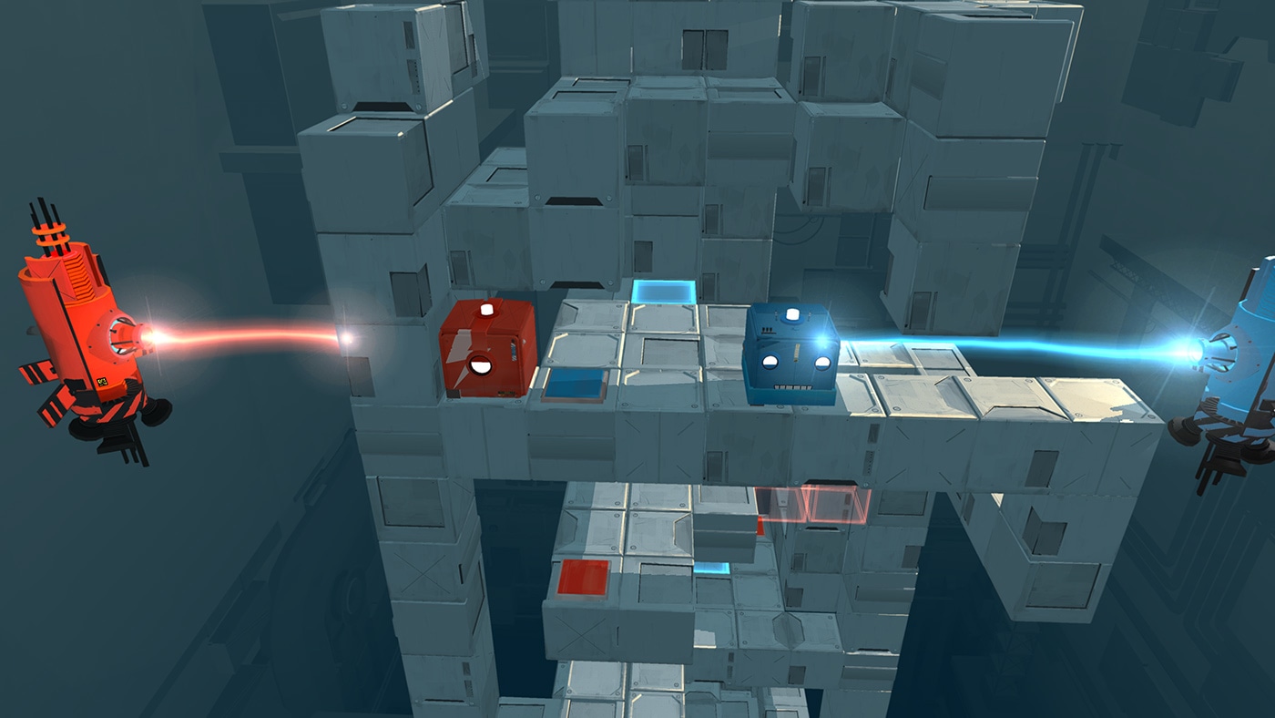 Death Squared is a puzzle game about communication and robot explosions ...