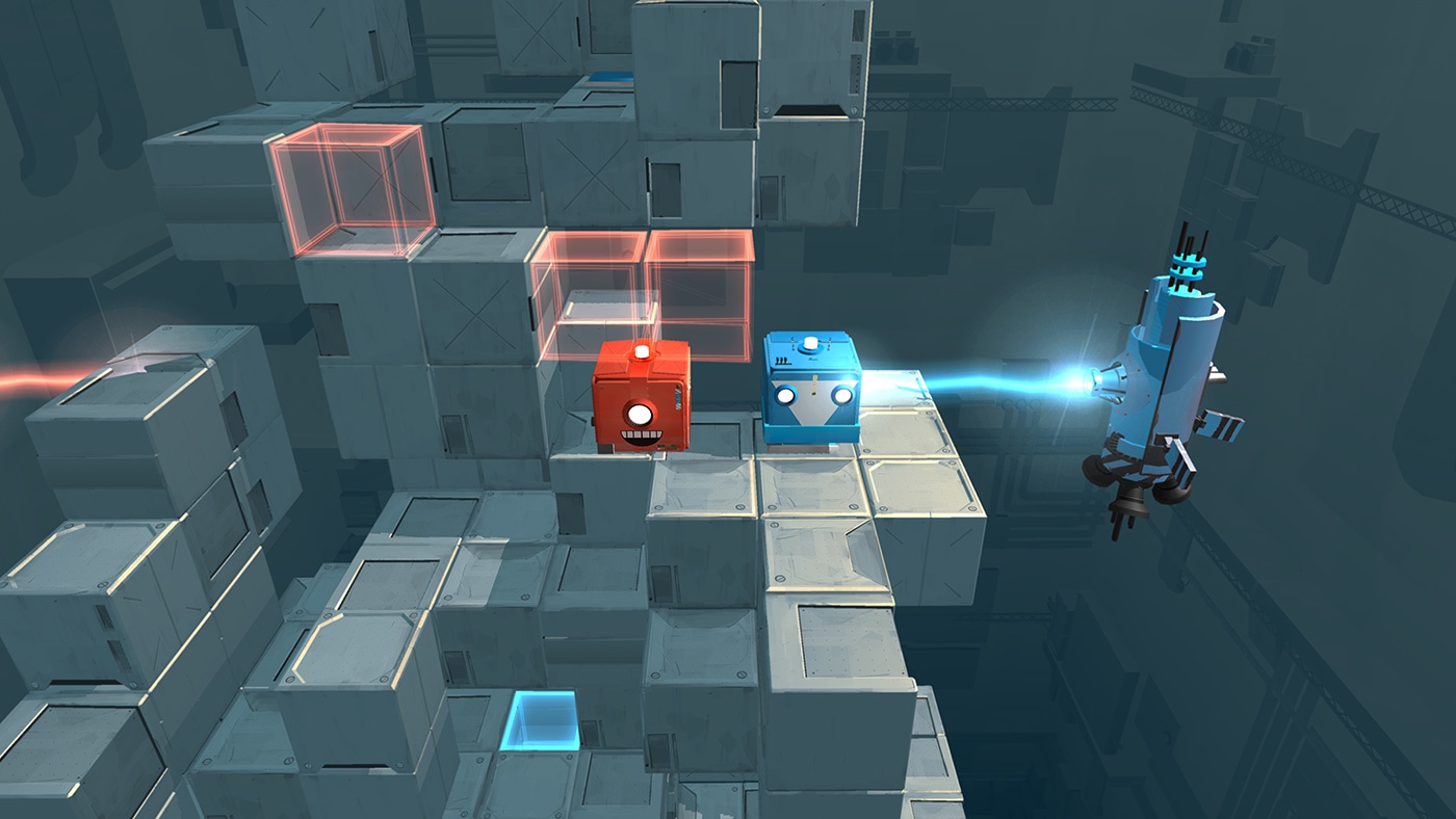 Death Squared is a puzzle game about communication and robot explosions ...
