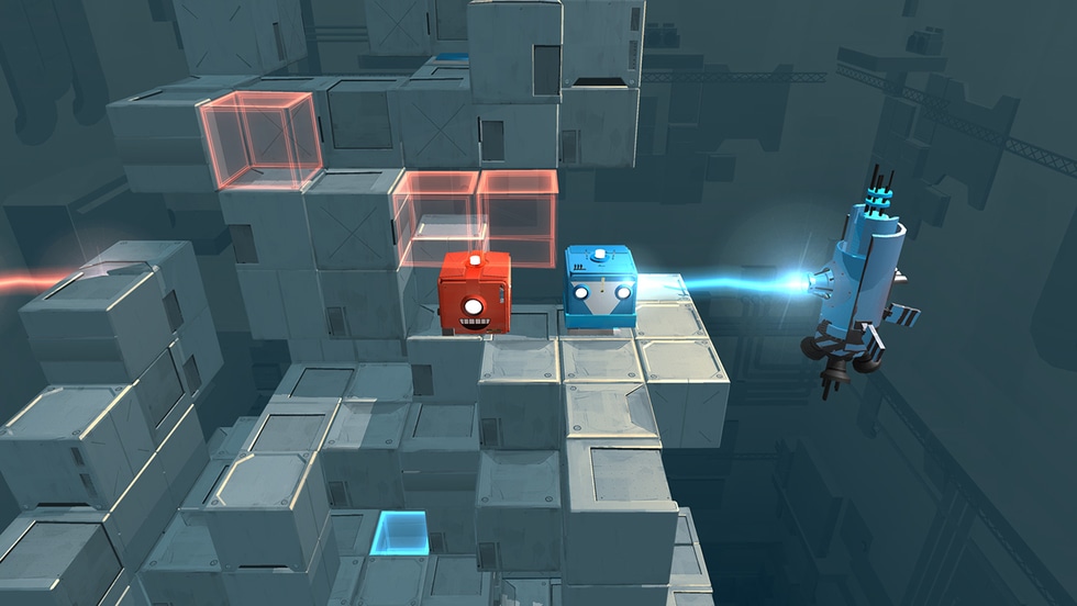 Death Squared is a puzzle game about communication and robot explosions ...
