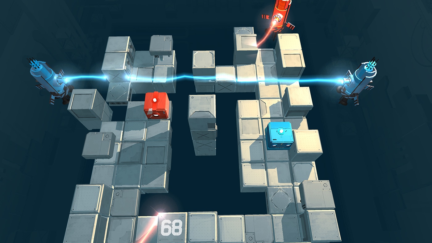 Death Squared is a puzzle game about communication and robot explosions ...